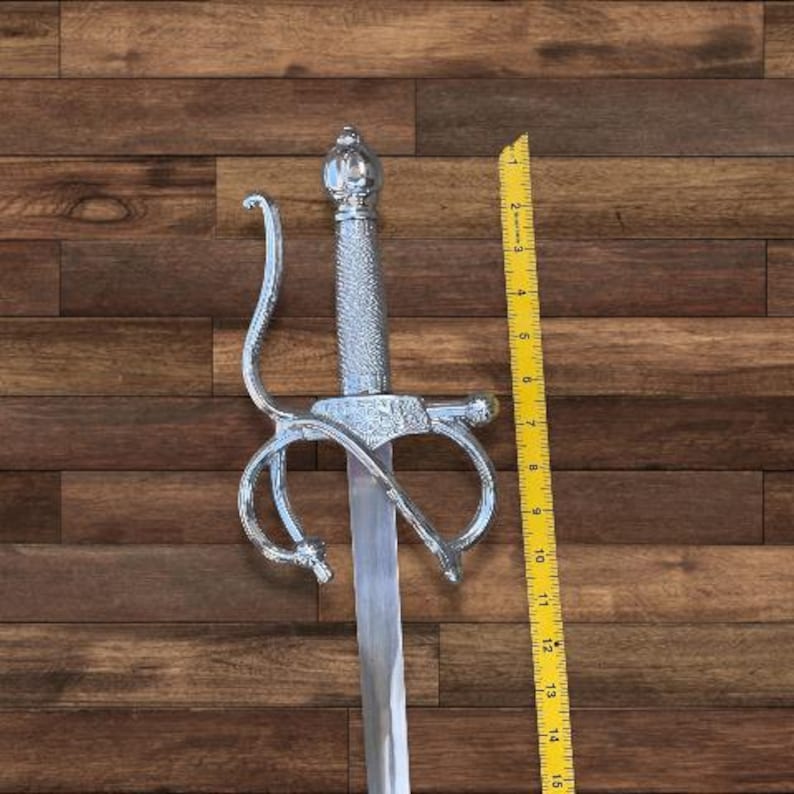 El Cid Stainless Steel Rapier Sword With Leather Scabbard – Medieval ...
