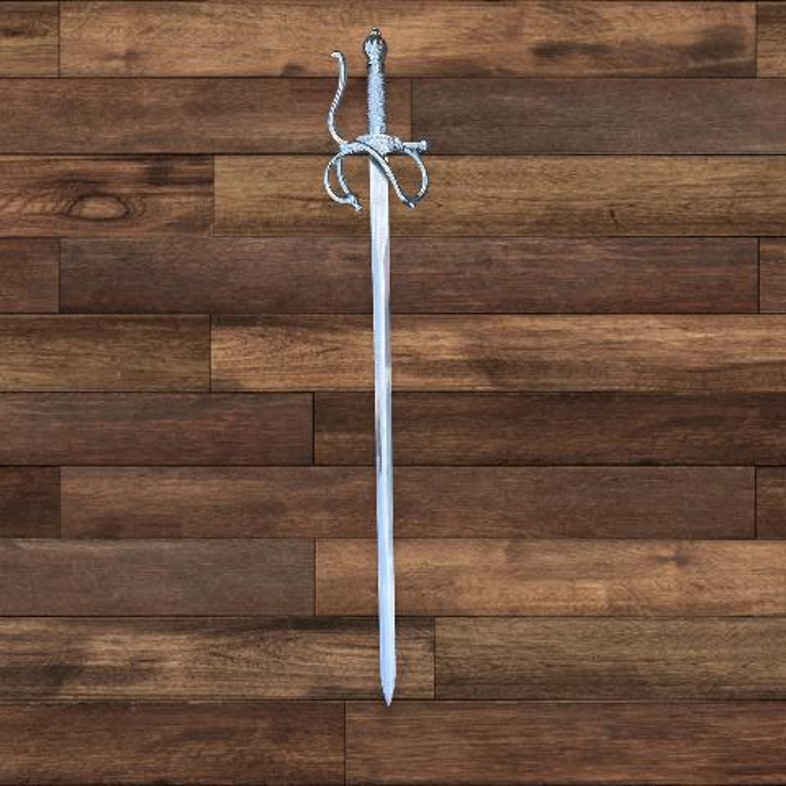 El Cid Stainless Steel Rapier Sword With Leather Scabbard – Medieval ...