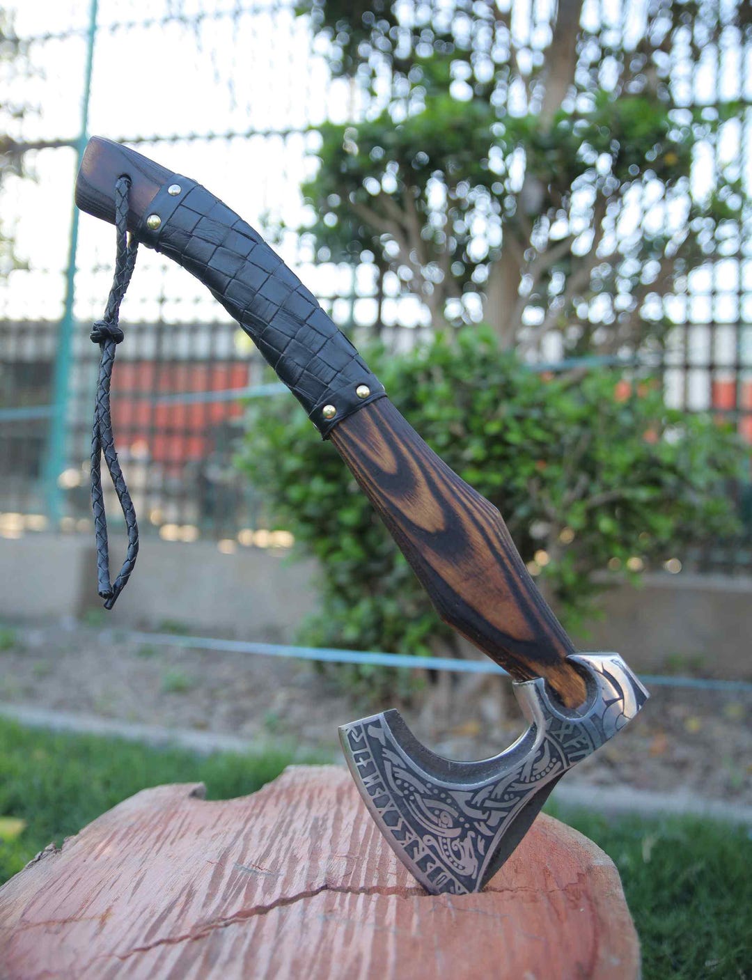 Odin Hand-forged Carbon Steel Viking Axe: Perfect Gift for Outdoor ...