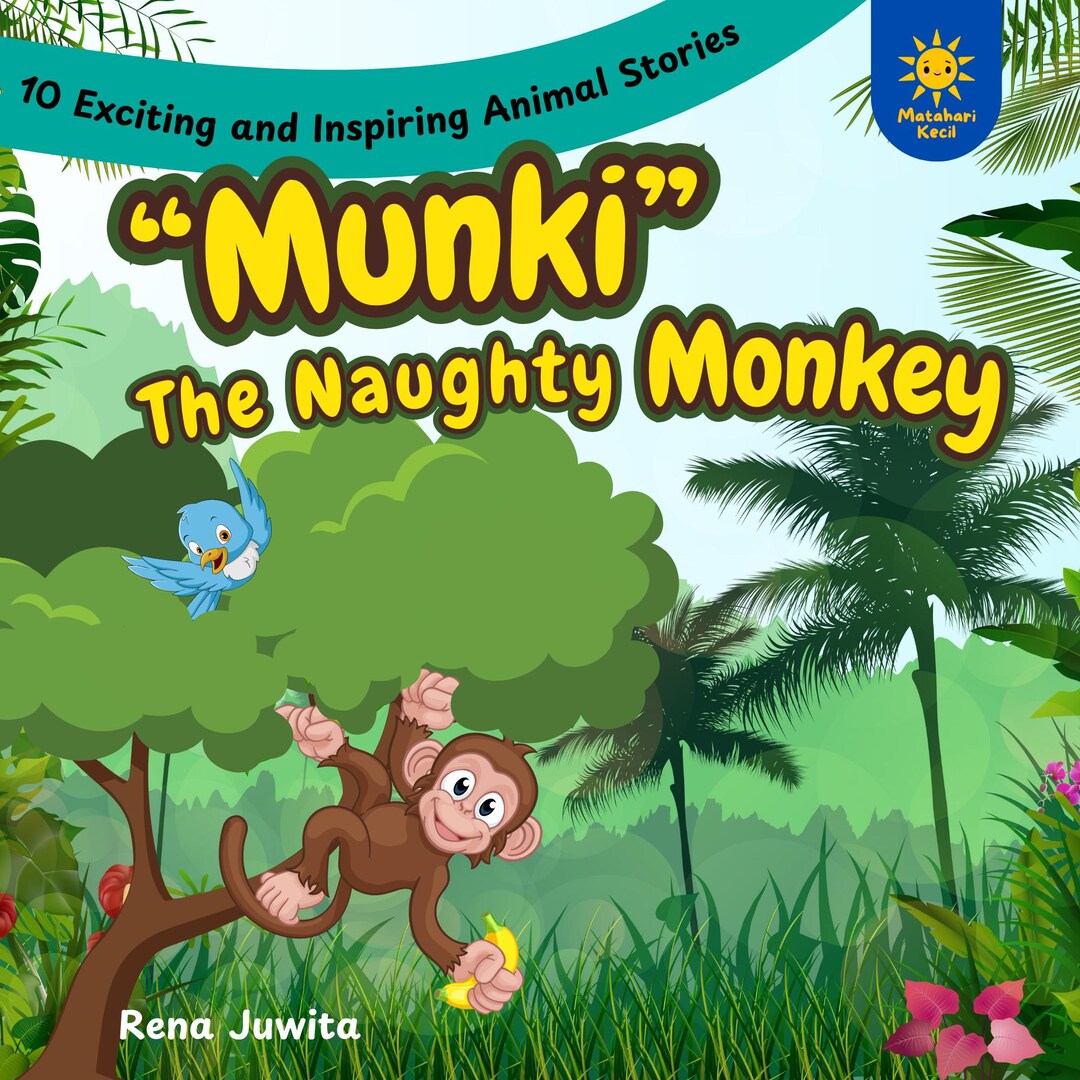 Kids Monkey Storybook – MUNKI Animal Tale (digital PDF & JPG) - Etsy