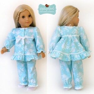 Myangiegirl Cozy and Cute Retro Chatty Pajamas for 18 Inch Dolls and 20 ...