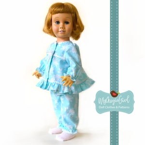 Myangiegirl Cozy and Cute Retro Chatty Pajamas for 18 Inch Dolls and 20 ...
