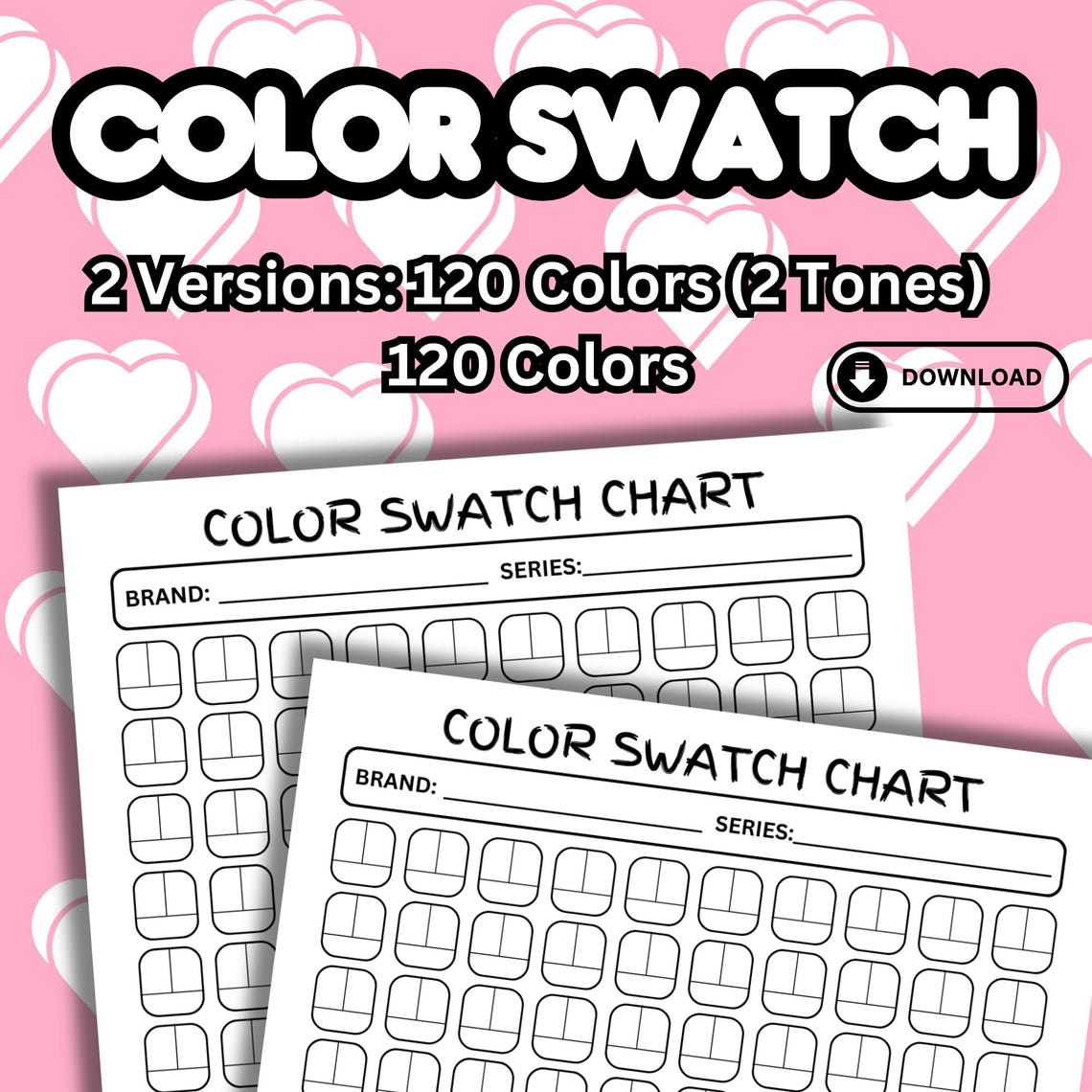 Swatch Test - PRINTABLE Journal Page - Planner Page - Color Test ...