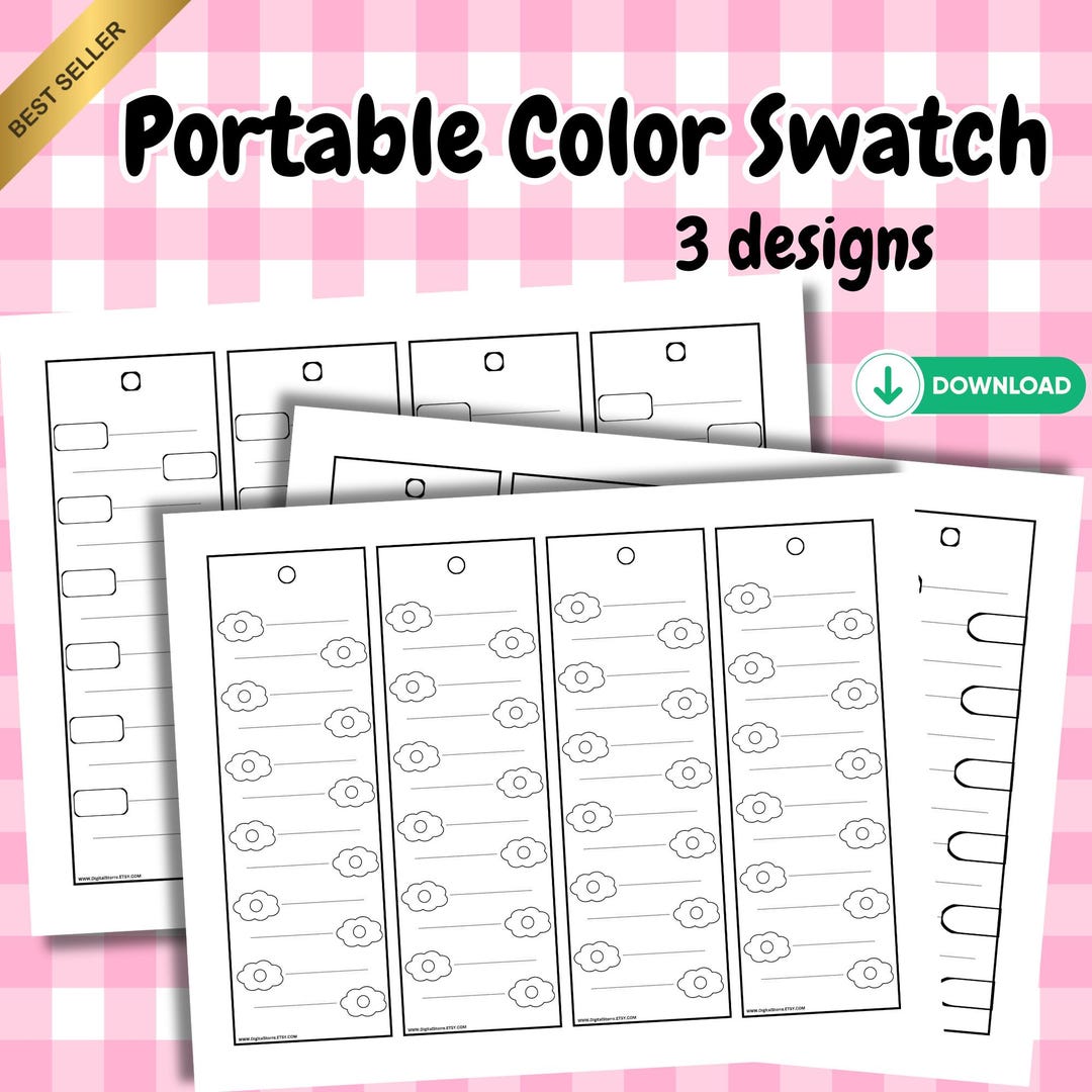 Color Swatch Chart Blank Color Chart Printable Color Swatch Template ...