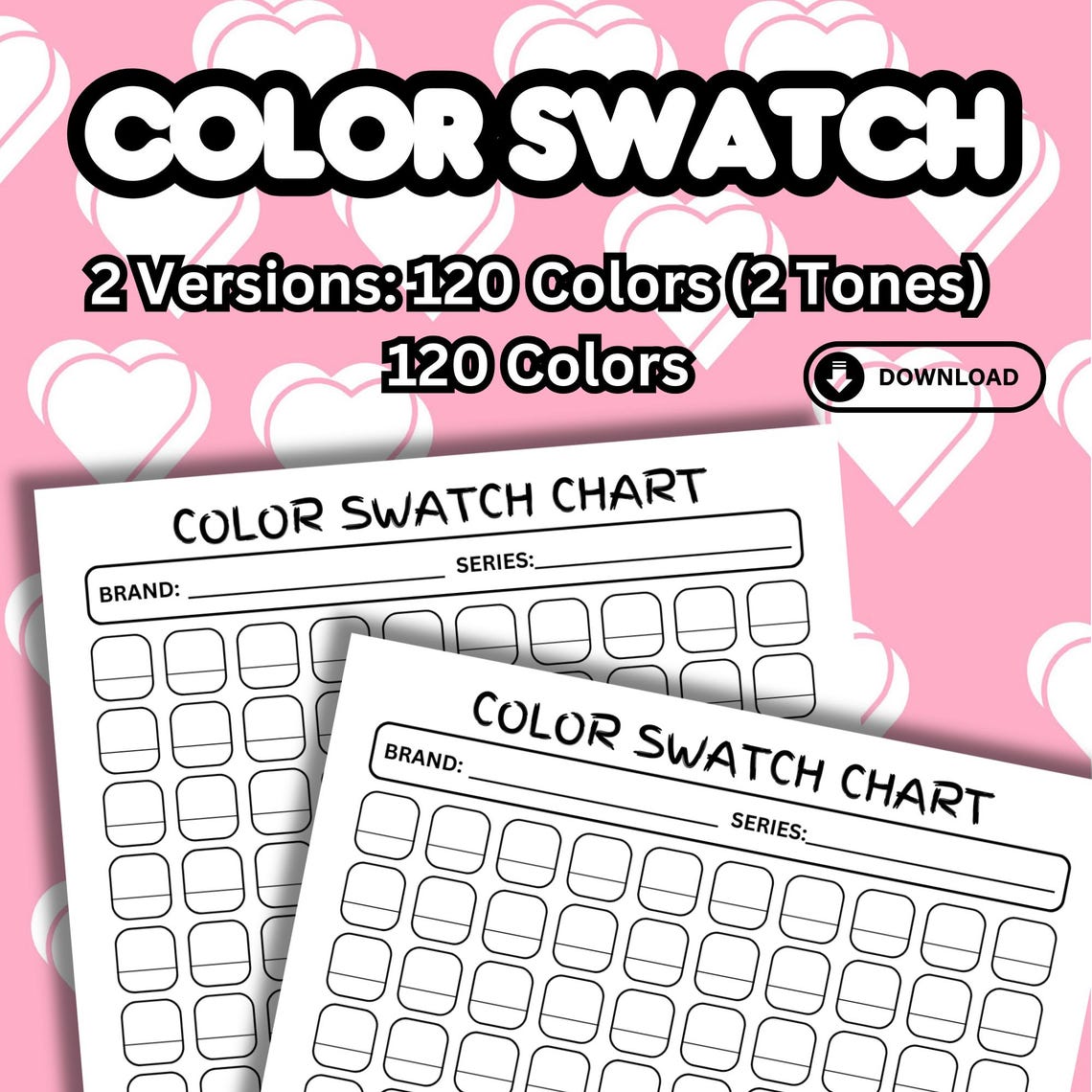 Swatch Test - PRINTABLE Journal Page - Planner Page - Color Test ...