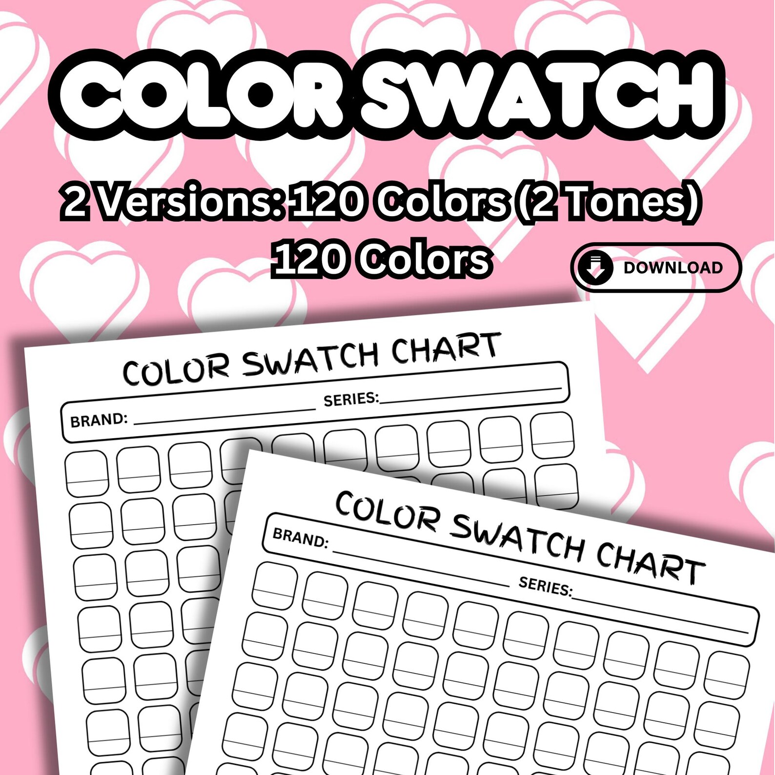 Swatch Test - PRINTABLE Journal Page - Planner Page - Color Test ...