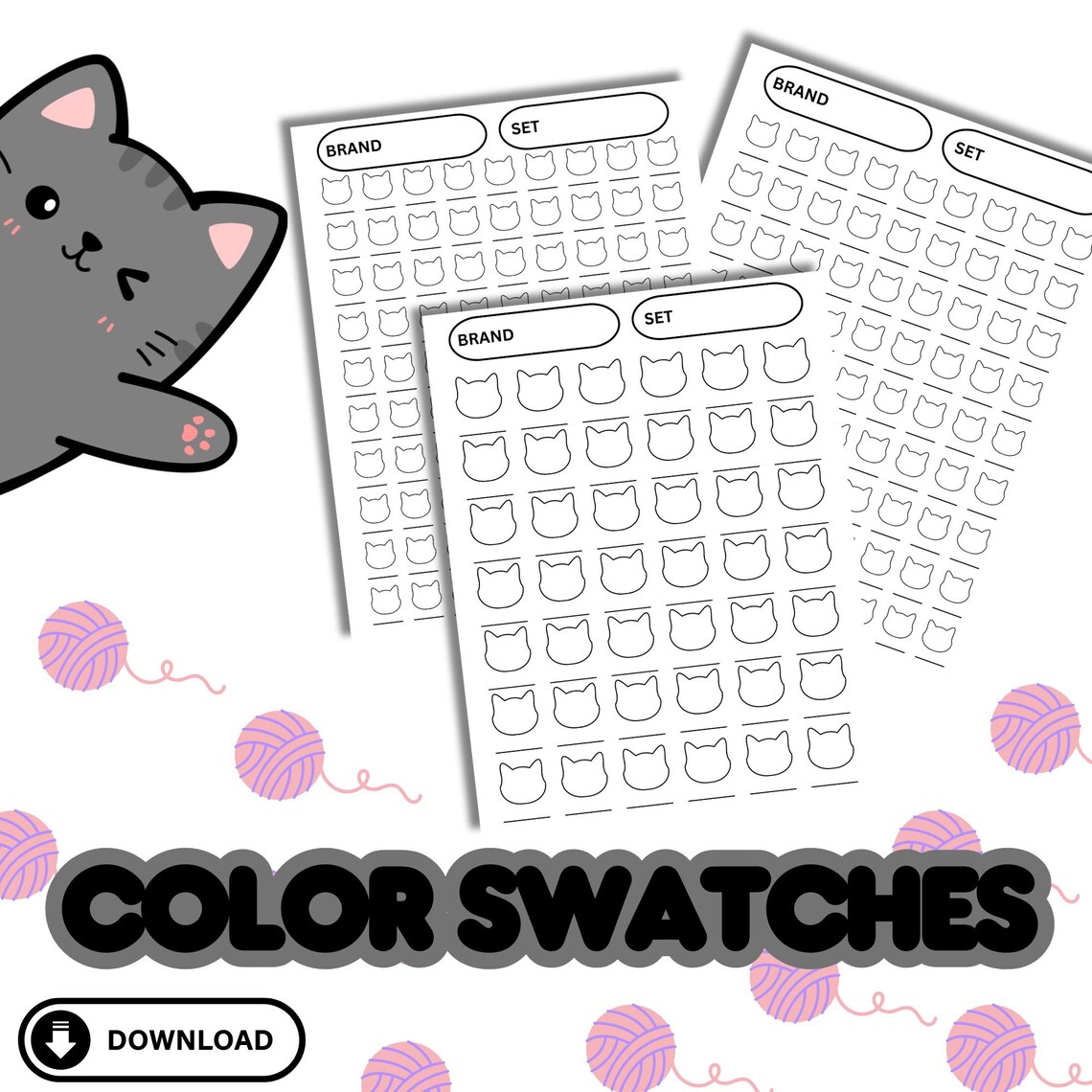 Coloring Practice Worksheets Printable, Blank Color Swatch Chart Combo ...