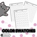 Coloring Practice Worksheets Printable, Blank Color Swatch Chart Combo ...