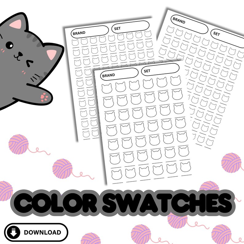 Coloring Practice Worksheets Printable, Blank Color Swatch Chart Combo ...