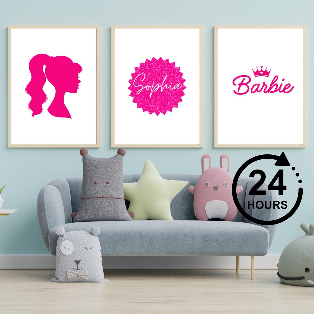 Barb Personalized Name Poster Set Girls Bedroom Decor, Barb Prints ...