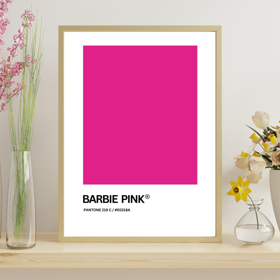 Barbie Pink Pantone Poster: Color Swatch Wall Art (digital Download) - Etsy
