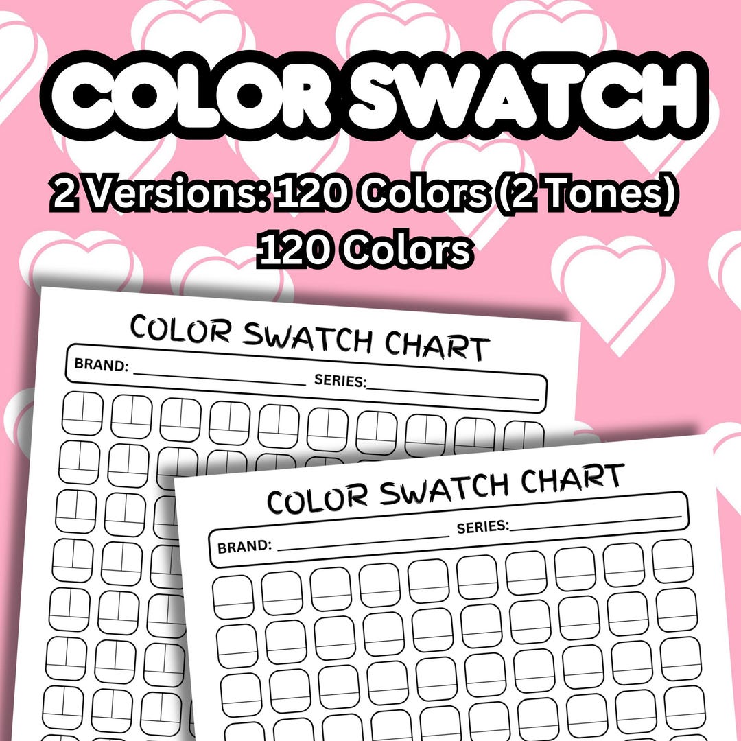 Color Swatch Chart Blank Color Chart Printable Color Swatch Template ...