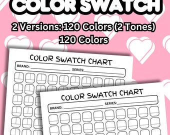 Color Swatch Chart Blank Color Chart Printable Color Swatch Template ...