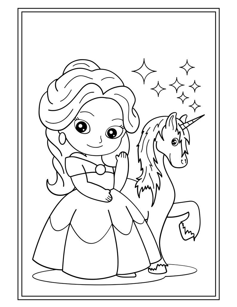 Princess Coloring Pages for Kids, 31 Coloring Pages, Princess Coloring ...