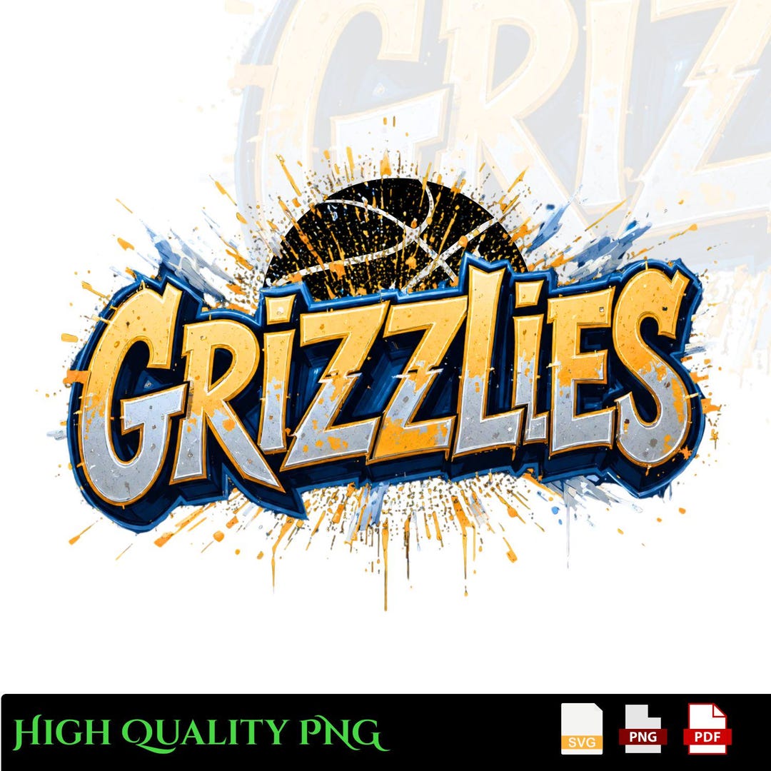 Grizzlies Graffiti PNG, Basketball Street Art Sublimation SVG Design ...