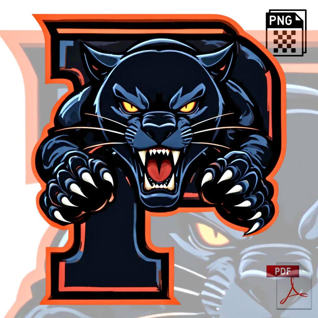 Panther in P Letter Design | PNG and PDF Files | Craft | Cricut ...