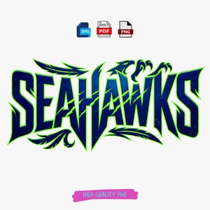 Seahawks Typography SVG | Football Game Day Design | Instant Download ...