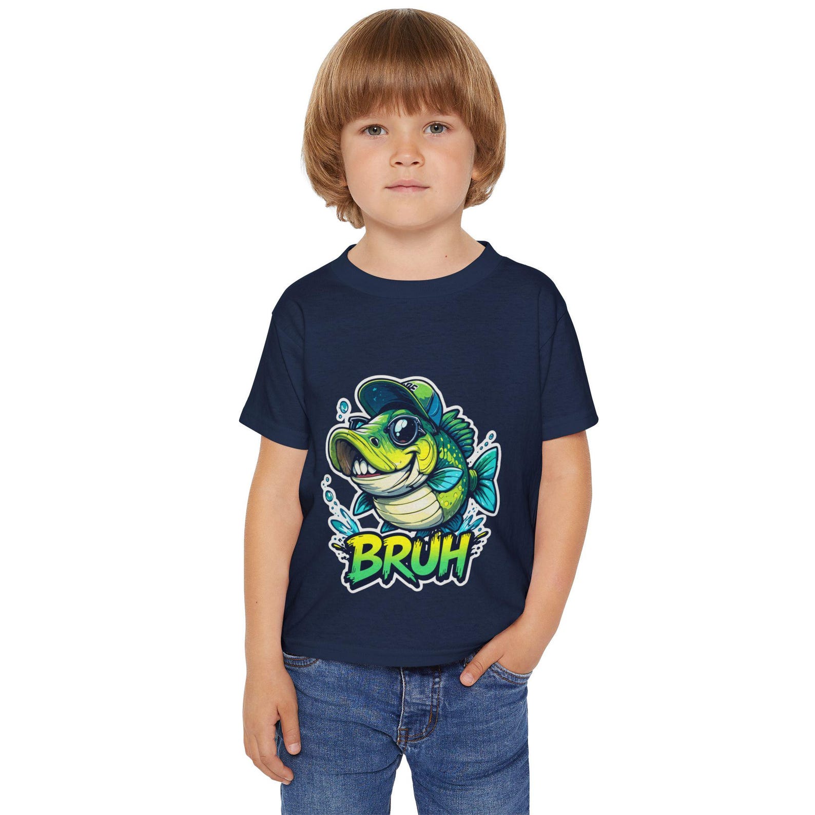 Funny Bruh Bass Fishing Clipart: Cartoon Fish PNG + PDF - Etsy