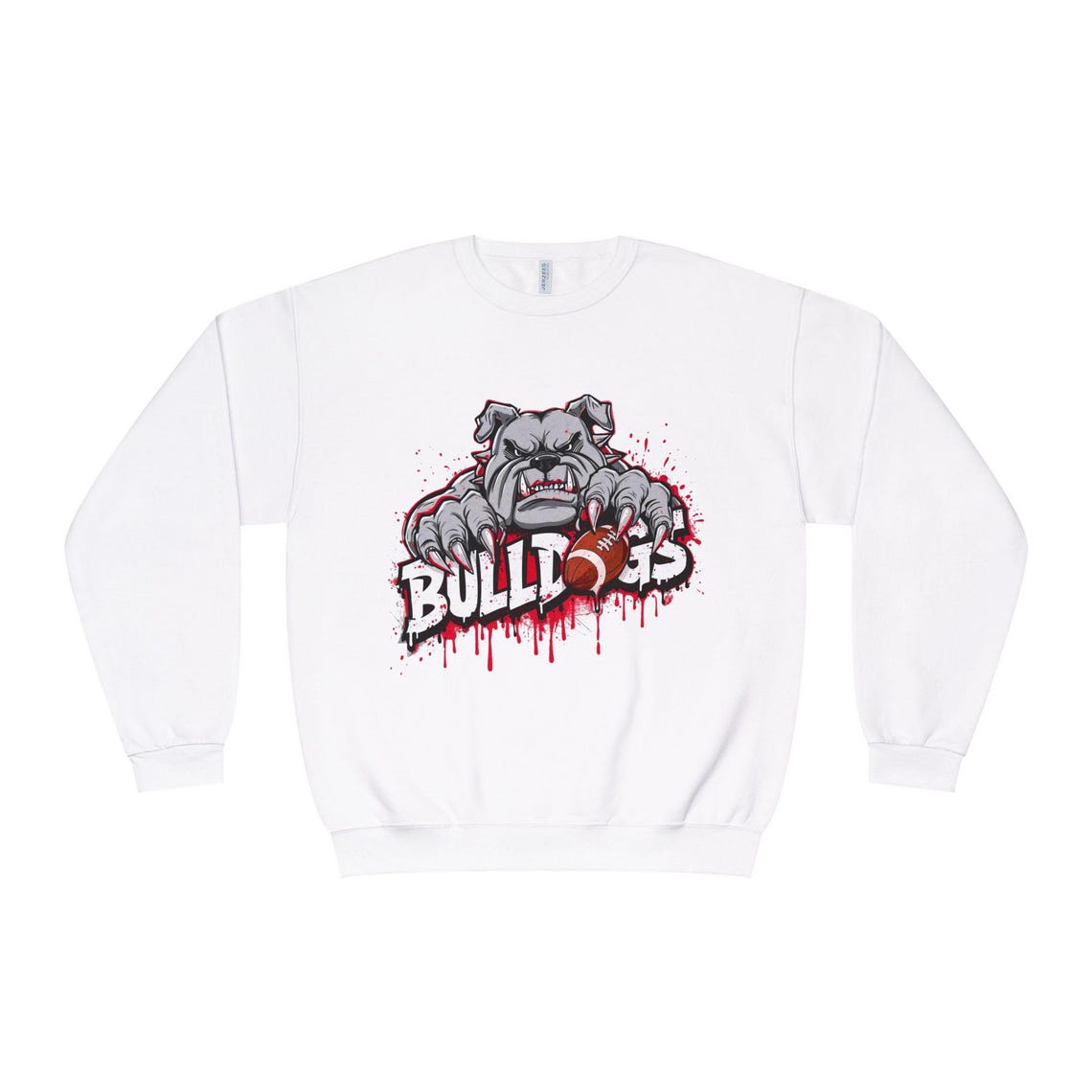 Bulldogs Graffiti Mascot PNG | Fierce Claws, Rugby Ball (digital ...