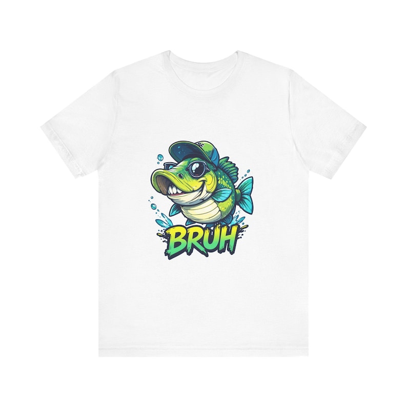 Funny Bruh Bass Fishing Clipart: Cartoon Fish PNG + PDF - Etsy