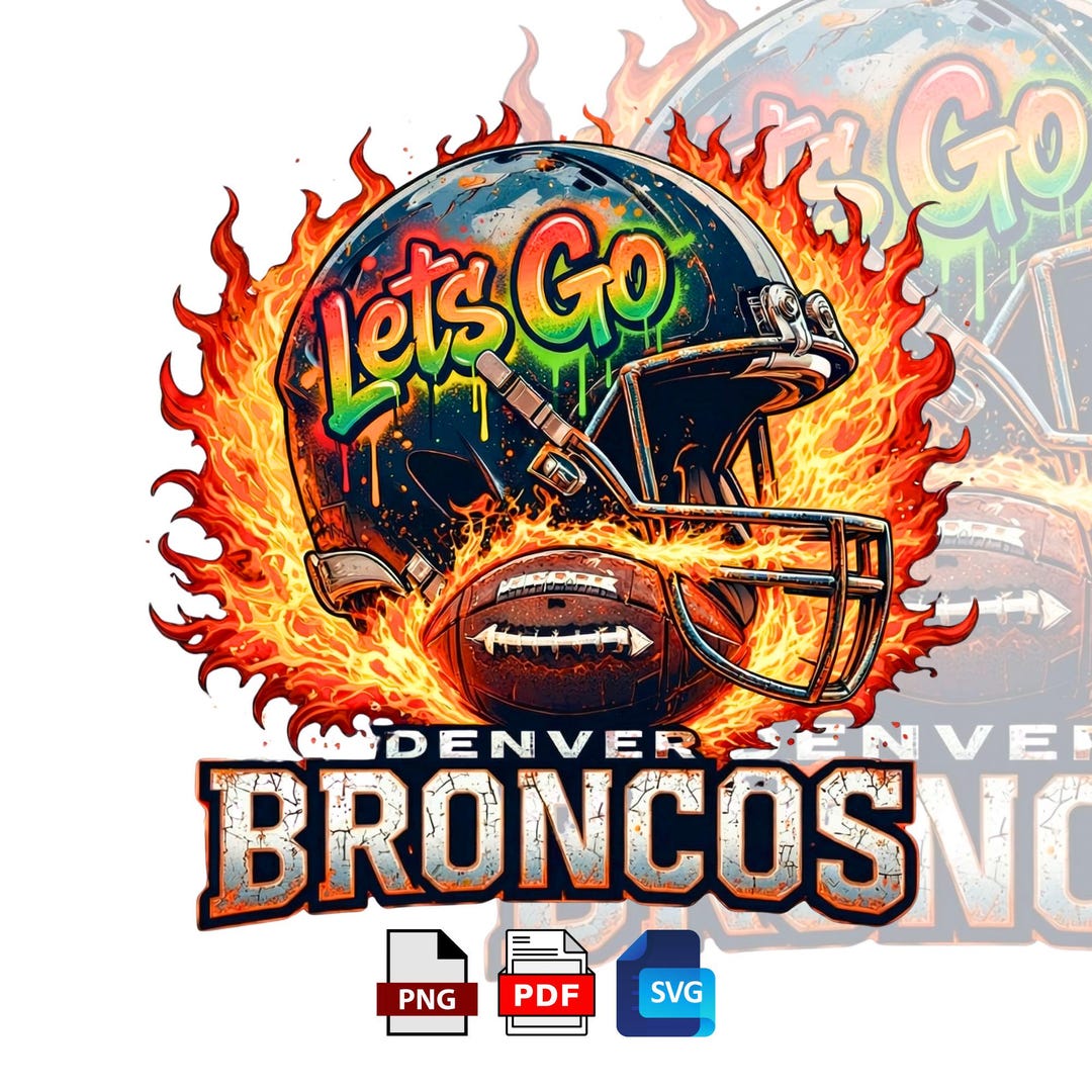 Denver Broncos Football SVG, Vintage Helmet Png, Game Day Sports ...