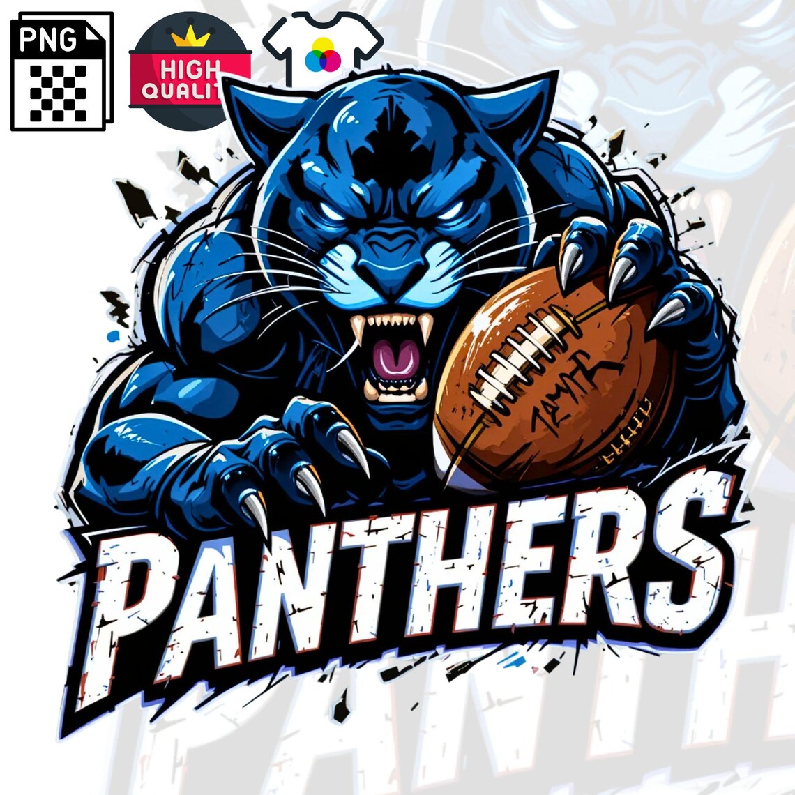Panthers Football Mascot PNG: School Spirit Sublimation Artwork ...