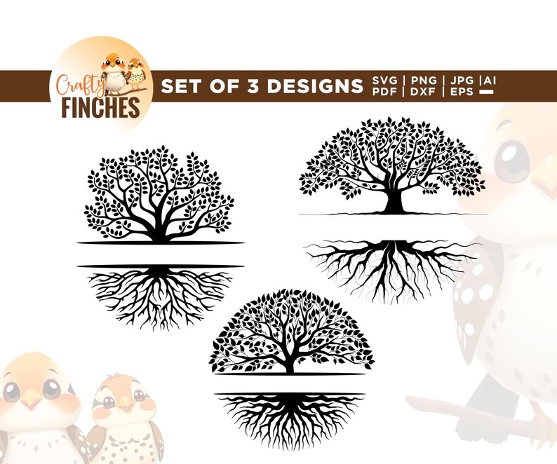Tree SVG, Split Tree Monogram SVG, Cricut, Sublimation, Split Monogram ...