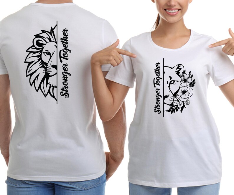 Stronger Together Svg, Couple Shirts Svg, Cricut, Sublimation, Matching ...