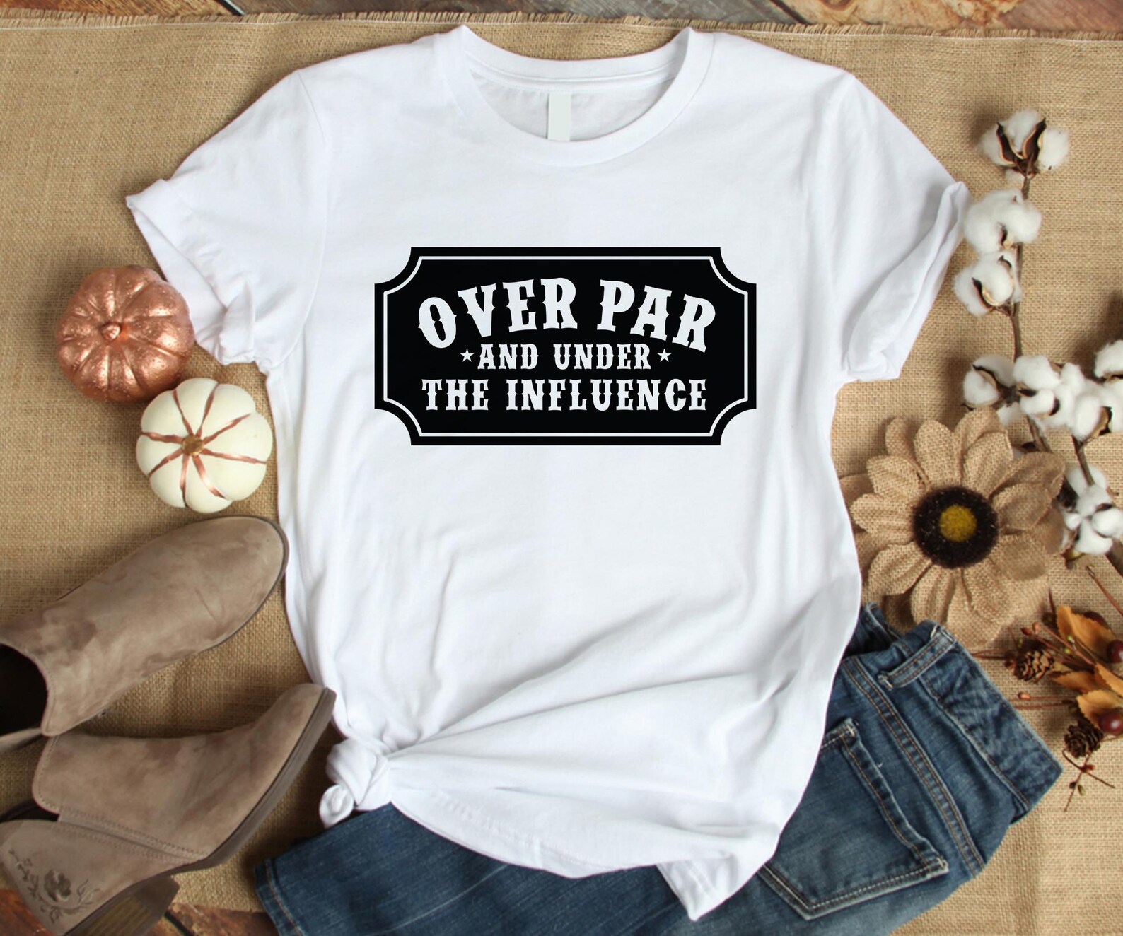 Over Par Under Influence SVG, Funny Golf Hat Design (digital Download ...