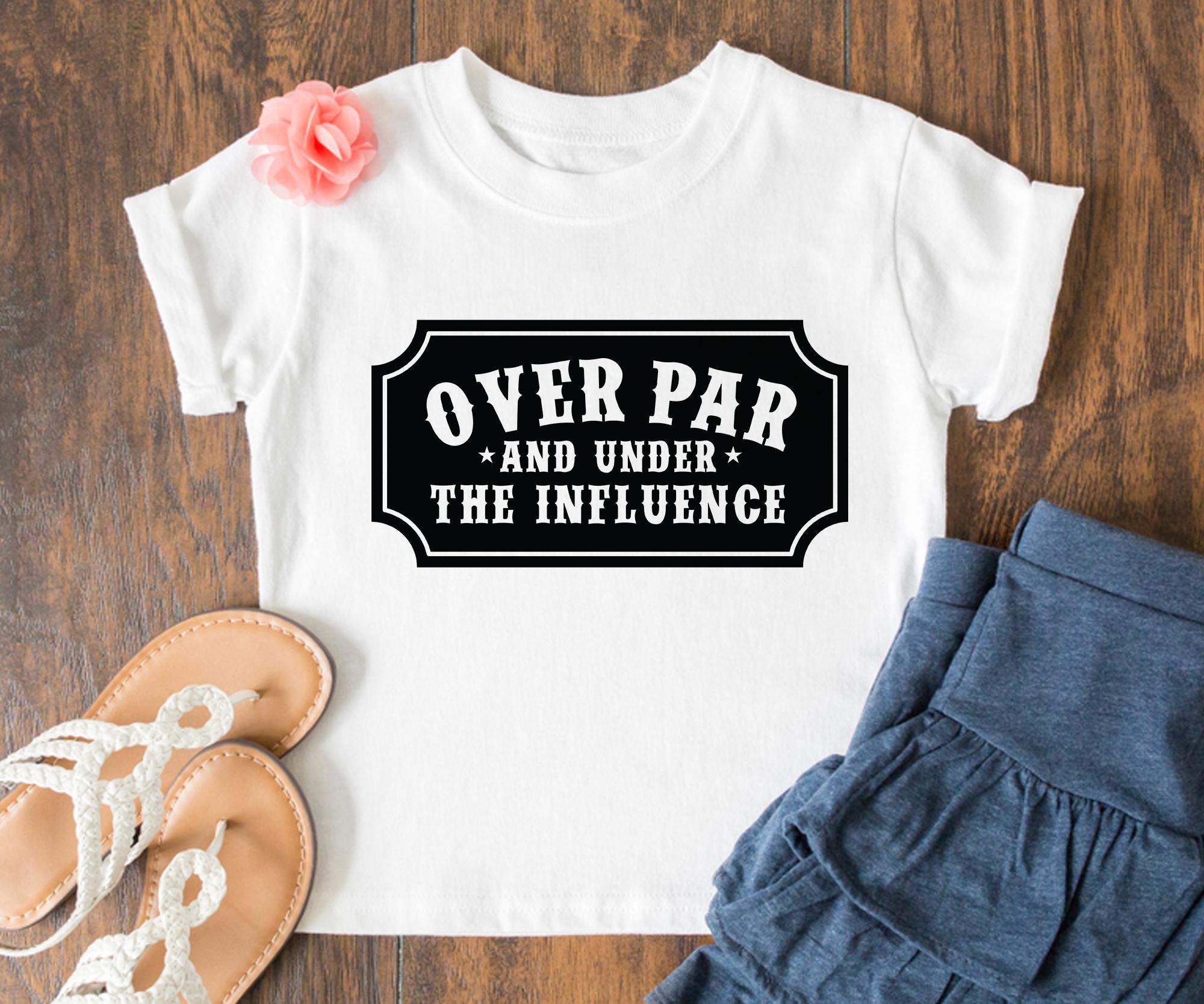 Over Par Under Influence SVG, Funny Golf Hat Design (digital Download ...