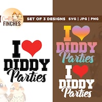 Nice Try Diddy | SVG PNG JPG | Dtf | Graphics | Digital Download | Puff ...