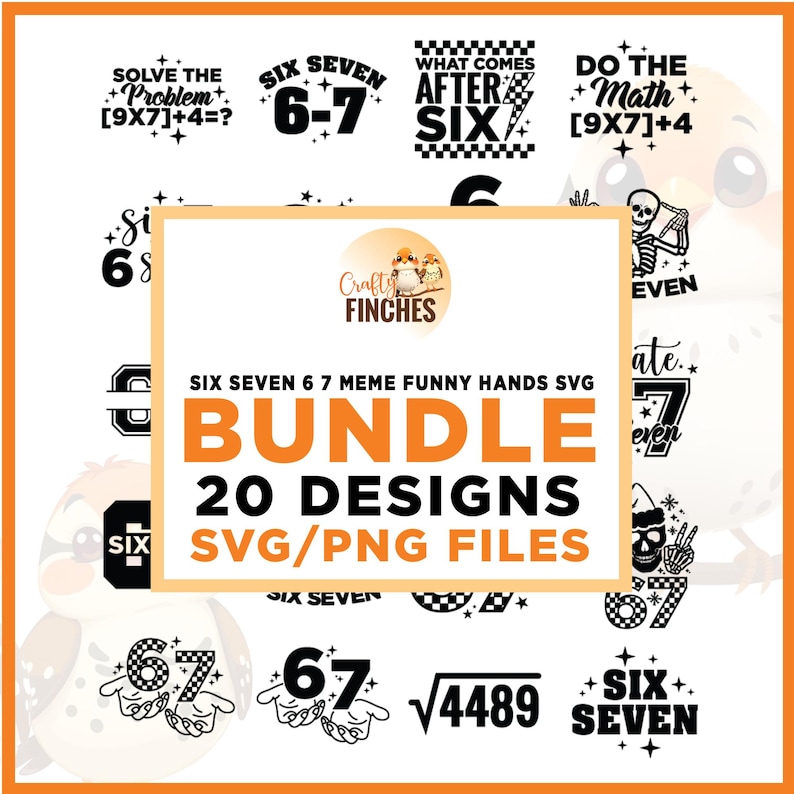 Six Seven Meme SVG Bundle, Funny Viral Humor (digital Download) - Etsy
