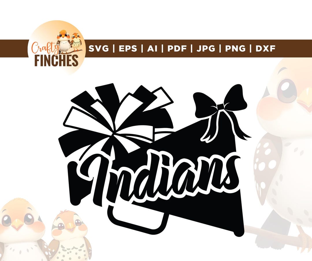 Indians Svg, Cheere Svg, Megaphone Svg, Cricut, Sublimation, Pom Pom ...