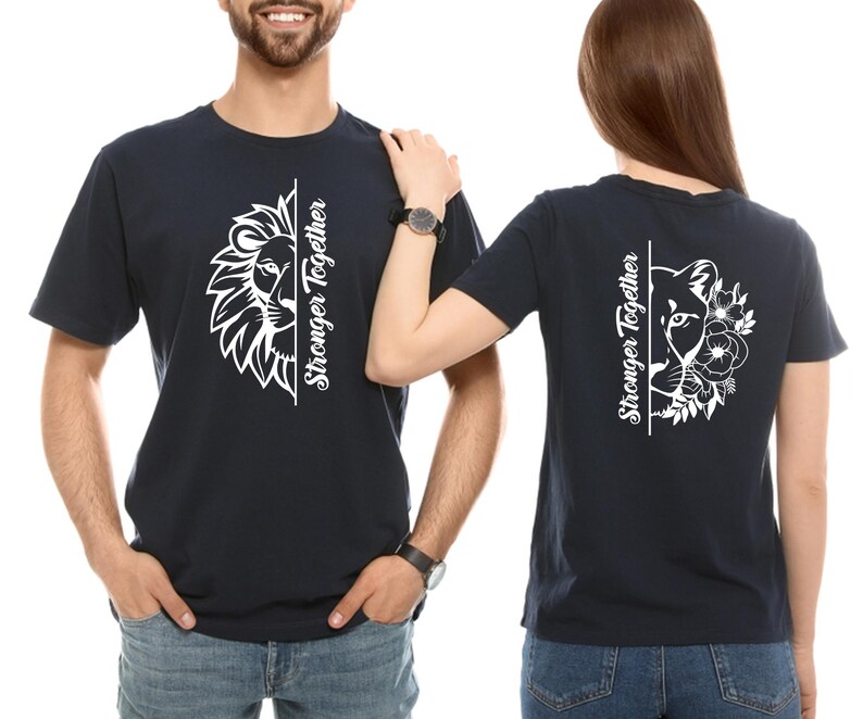 Stronger Together Svg, Couple Shirts Svg, Cricut, Sublimation, Matching ...