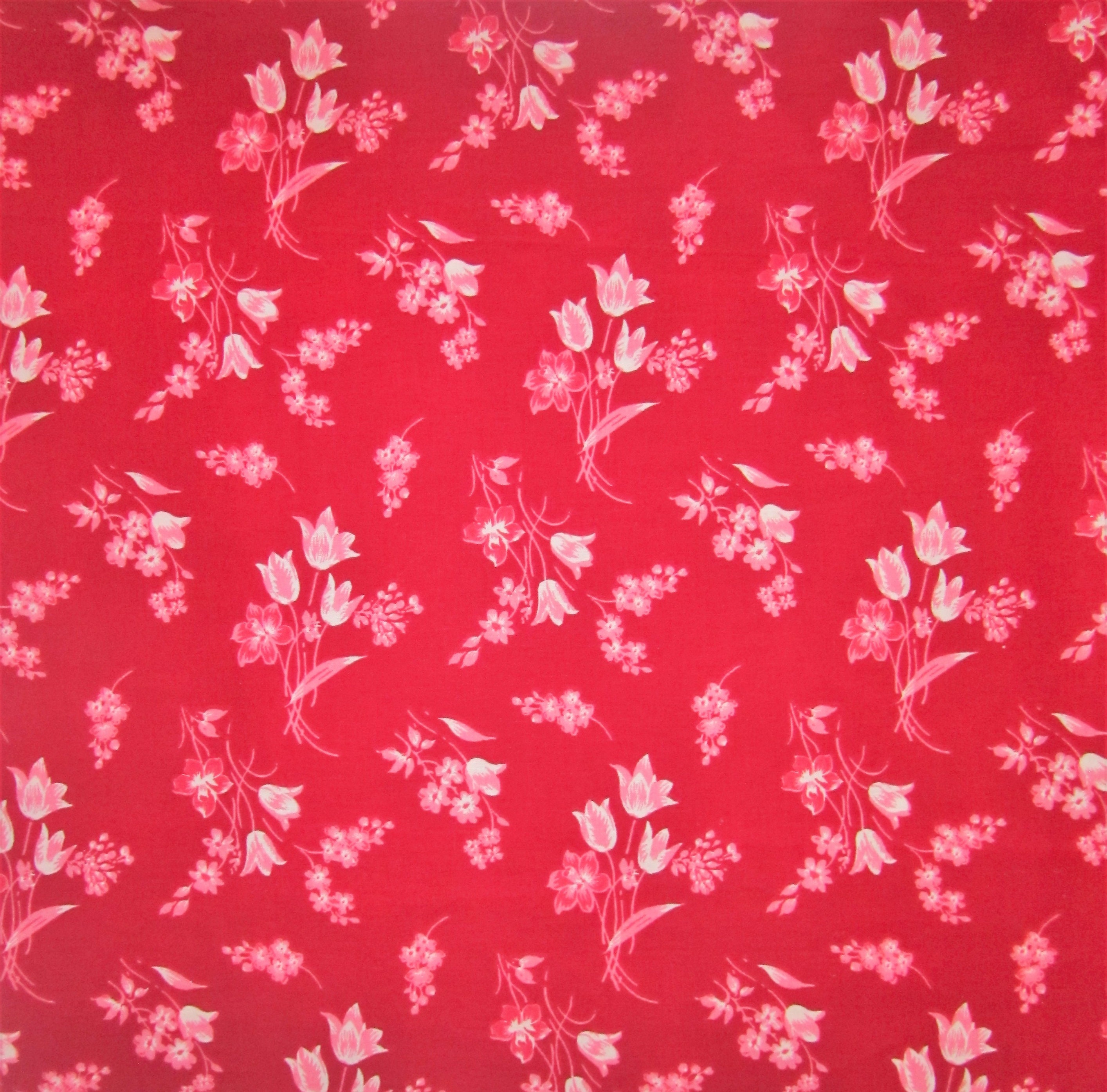Red fabric floral fabric fabric by the yard fat quarter | Etsy