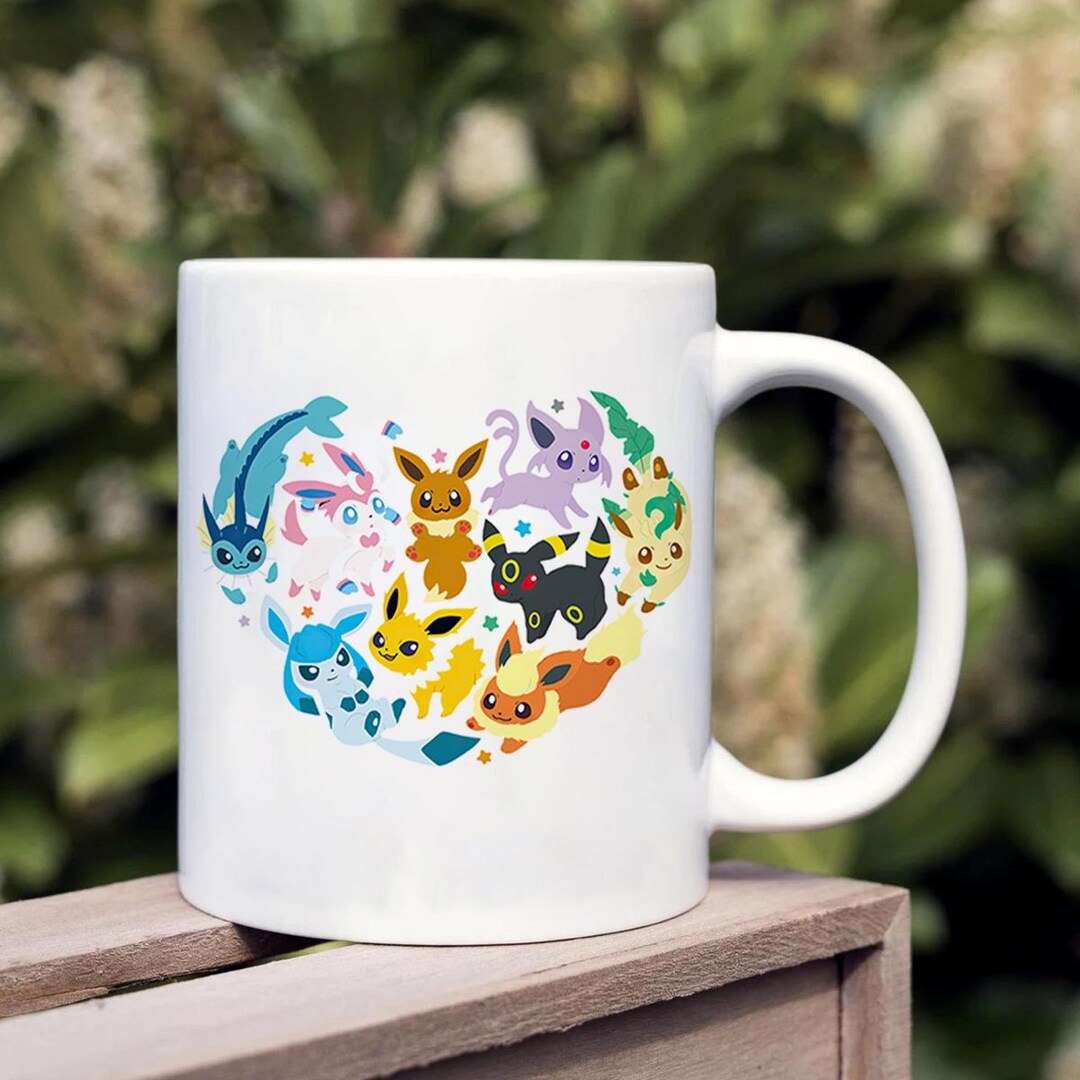 Eevee and Friends Pokemon Mug, Eevee Evolution Coffee Ceramic Mug ...