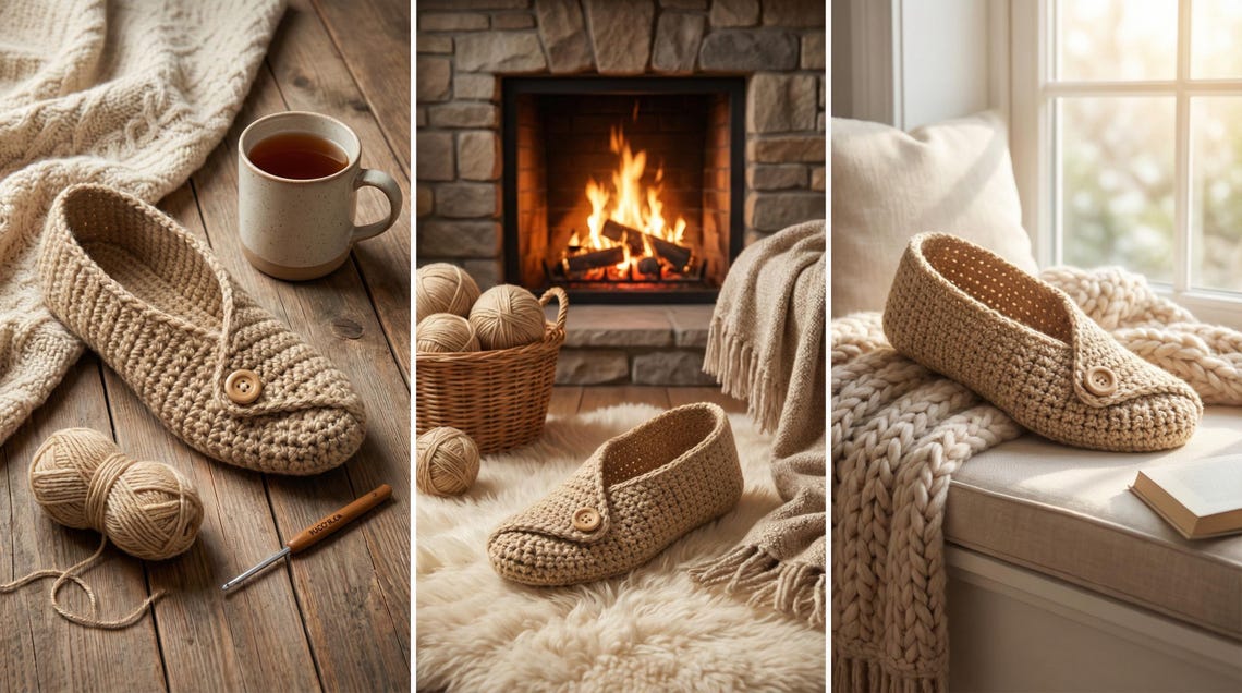 Crochet Crossover Slipper Pattern | DIY Wrap House Shoes (PDF Download ...