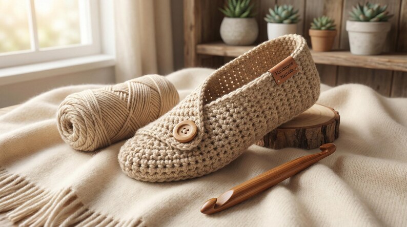 Crochet Crossover Slipper Pattern | DIY Wrap House Shoes (PDF Download ...