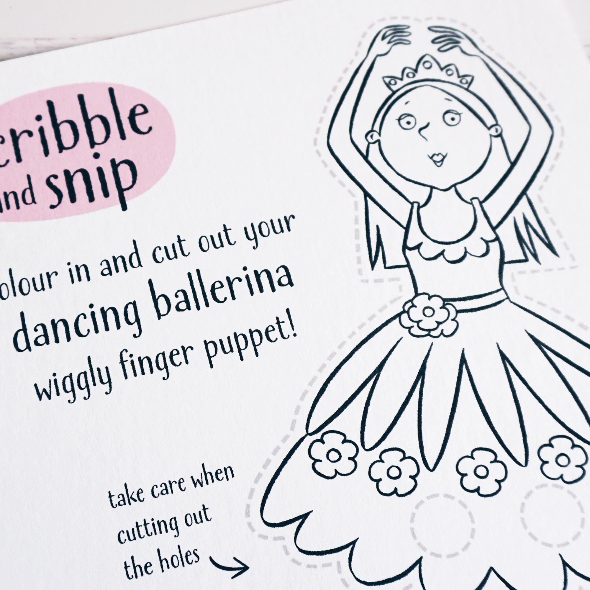 Dancing Ballerina Wiggly Finger Puppet – a Printable Colouring ...