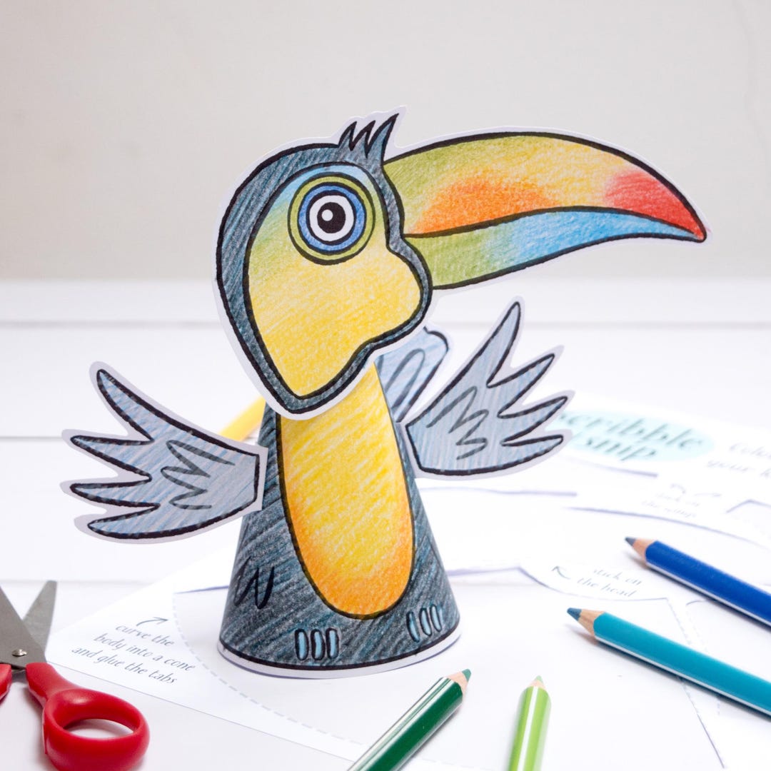 Kooky Papercraft Toucan – an Instant Printable Activity Sheet for ...