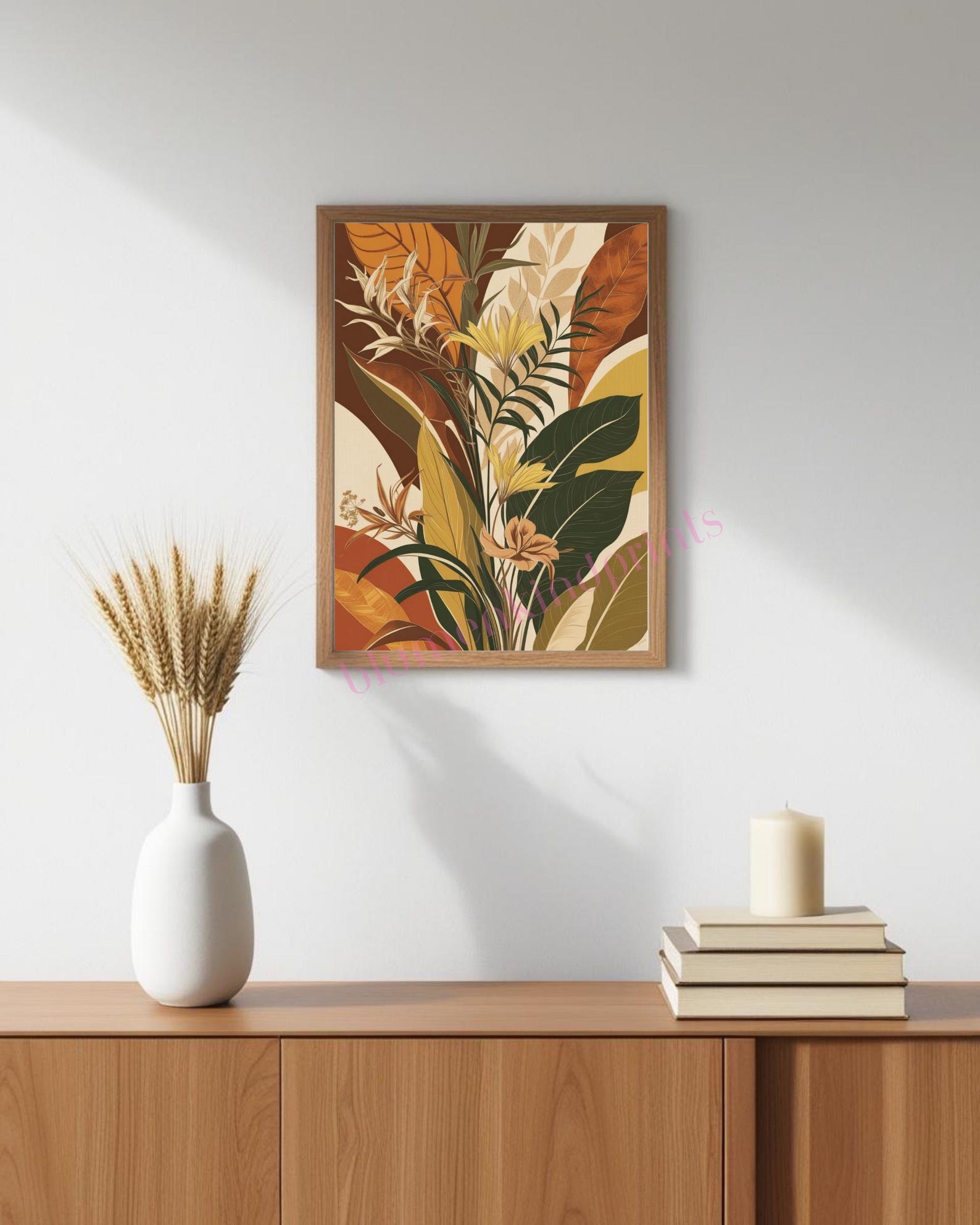Botanical Poster Set | Vintage Boho Wall Art Plants | Living Room ...