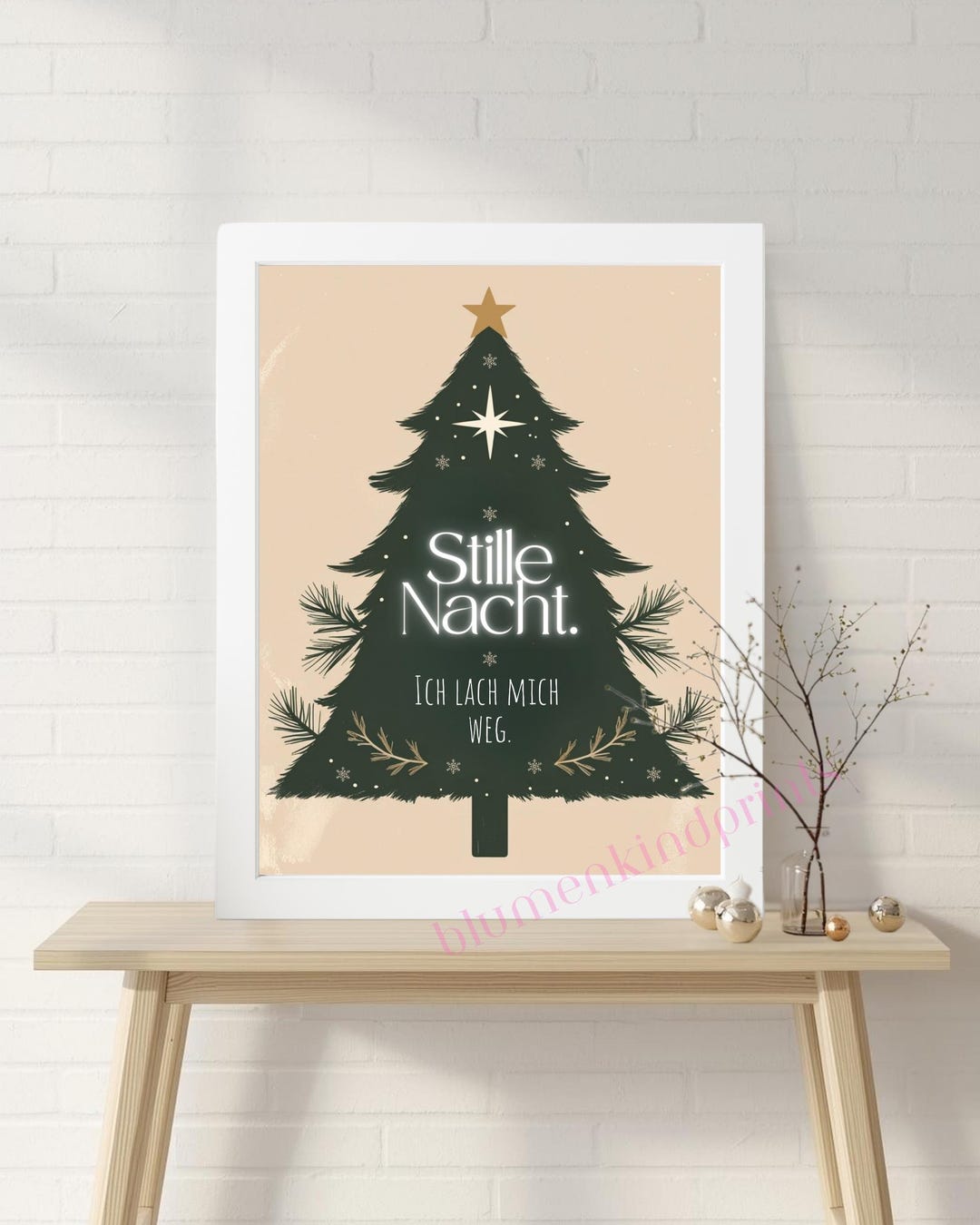 Funny Christmas Poster PDF + JPEG | Digital Download | Christmas Tree ...