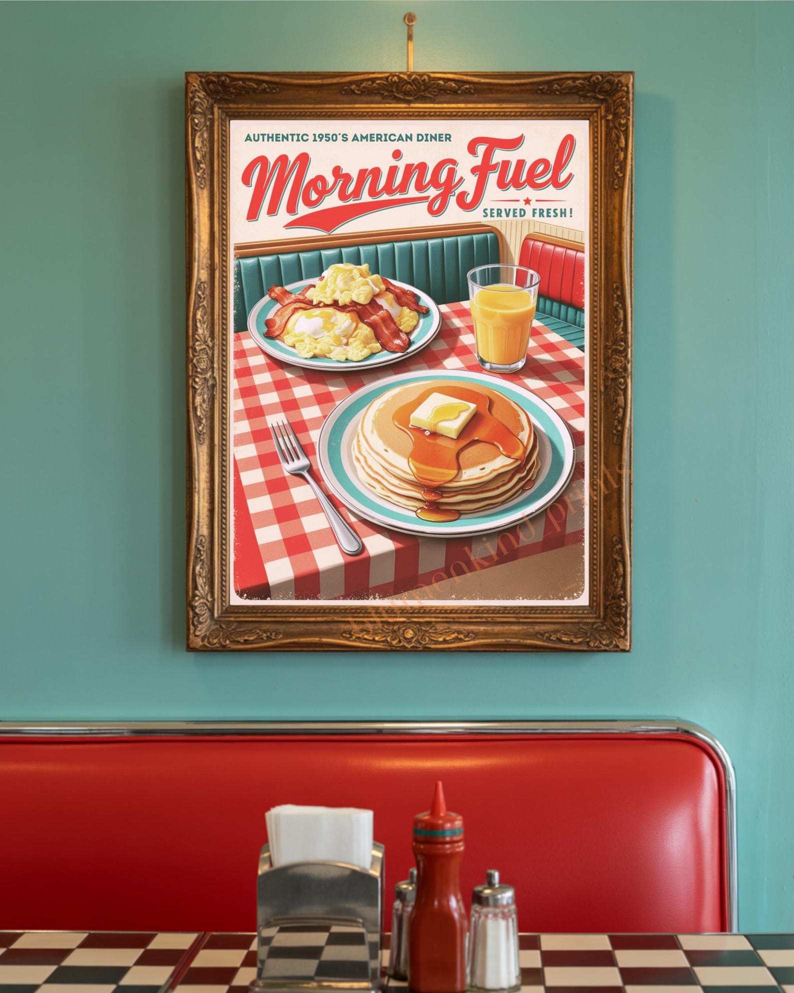 Digital Download Kitchen | Printable Art Breakfast Poster | American ...