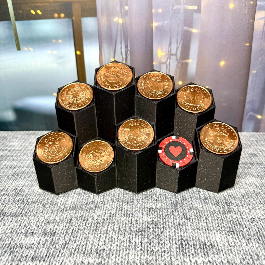 You Choose the Color - Coin Collectible Display Pedestal Stand for 9 ...