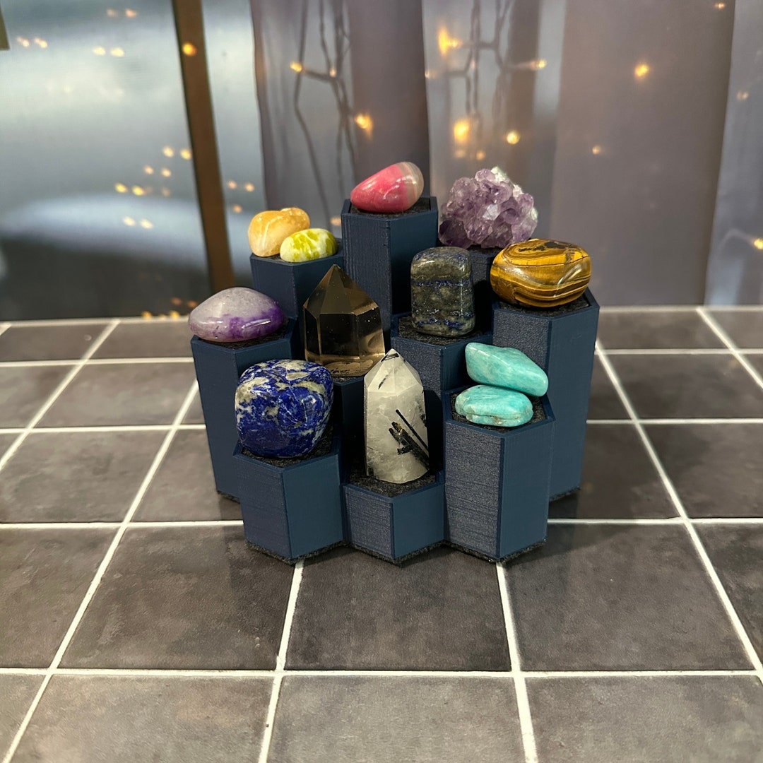 You Choose the Colors - Crystal Display Pedestal Stand 10 Small Hexagon ...