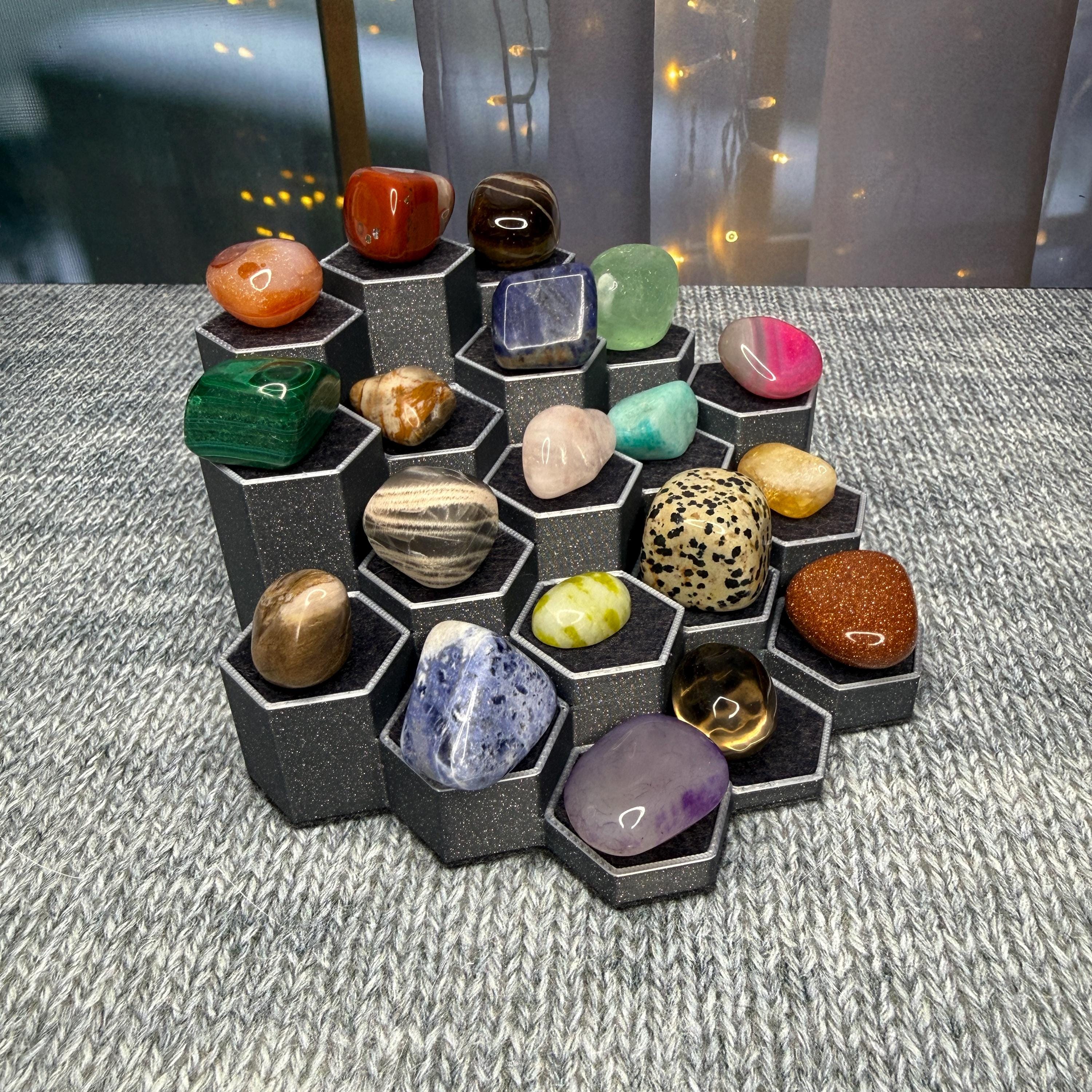 Customizable Crystal Display Stand: 19 Small Hexagon Pedestals for ...