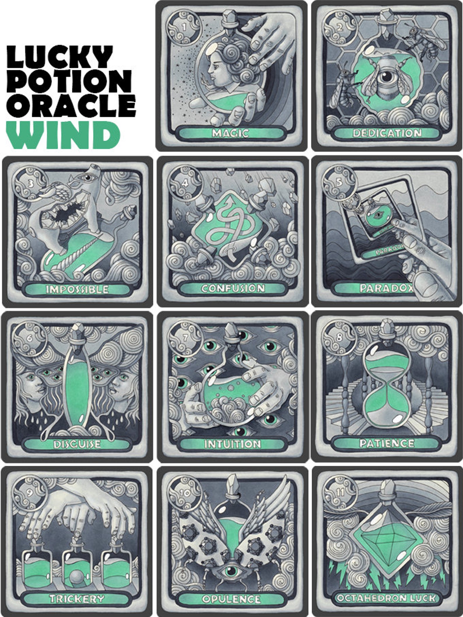 Lucky Potion Oracle Original Hand Drawn Illustration Oracle | Etsy