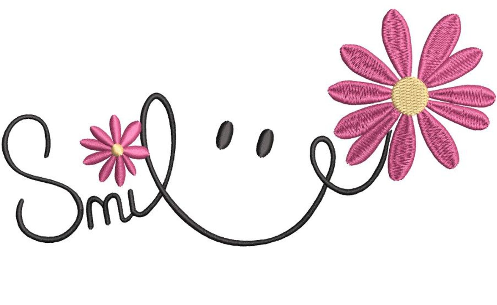 Smile Machine Embroidery Design, Happy Face Embroidery, 6 Sizes. - Etsy