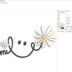 Smile Machine Embroidery Design, Happy Face Embroidery, 6 Sizes. - Etsy