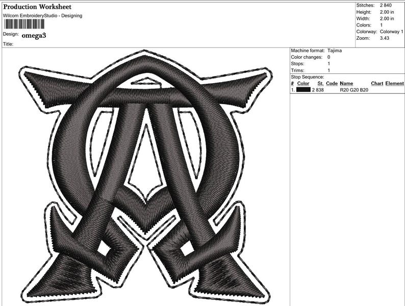 Alpha Omega Embroidery Design: Religious Symbol (digital Download) - Etsy